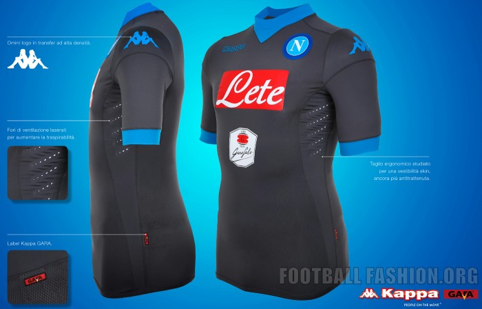 SSC Napoli 2015/16 Kappa Away Kit - FOOTBALL FASHION