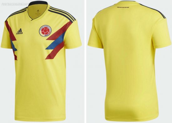 Colombia 2018 World Cup adidas Home Kit - FOOTBALL FASHION