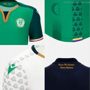 Comoros 2022 Macron Home, Away and Third Kits - FOOTBALL FASHION