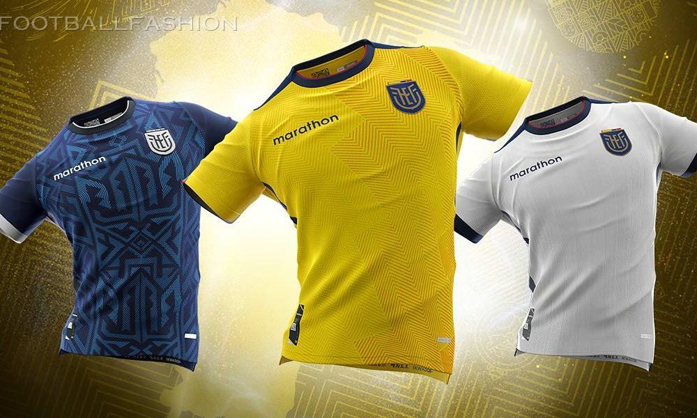 Ecuador World Cup 2022 Home, Away and Third Kits - FOOTBALL FASHION