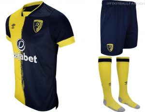 AFC Bournemouth 2023/24 Umbro Away and Third Kits - FOOTBALL FASHION
