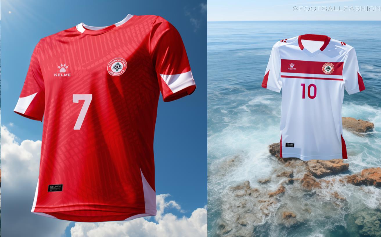 Lebanon 2024 Kelme Home and Away Kits - FOOTBALL FASHION