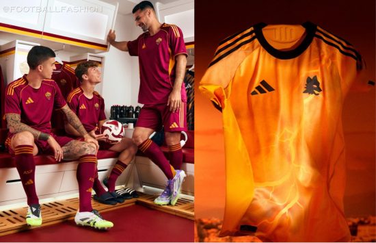AS Roma 2025/26 adidas Home, Away and Third Kits - FOOTBALL FASHION