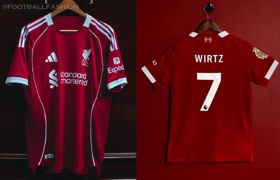Liverpool 2025/26 adidas Home and Away Kits - FOOTBALL FASHION